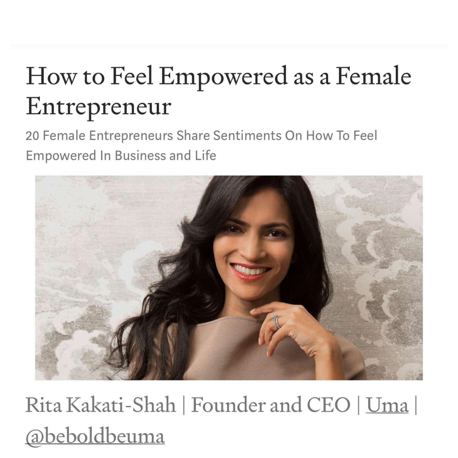 How To Feel Empowered As A Female Entrepreneur Uma Attract Retain
